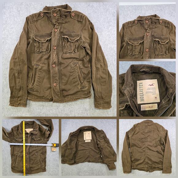 Hollister | Jackets & Coats | Vtg Hollister Jacket Mens Medium Brown La ...